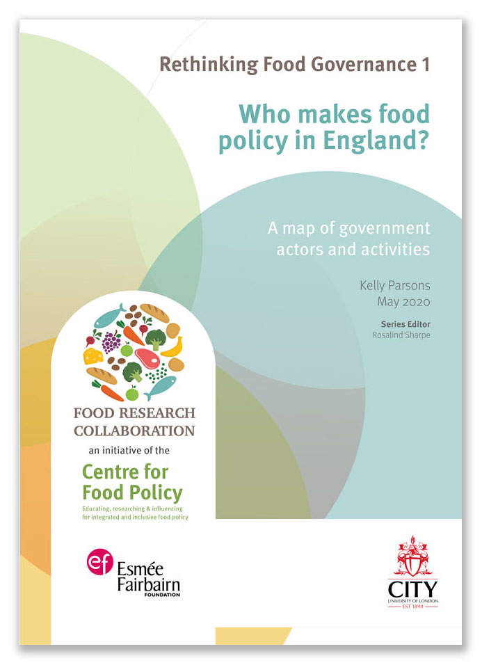 Who makes food policy in England? A map of government actors and ...