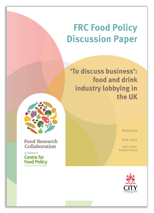Food and drink industry lobbying in the UK - Food Research Collaboration